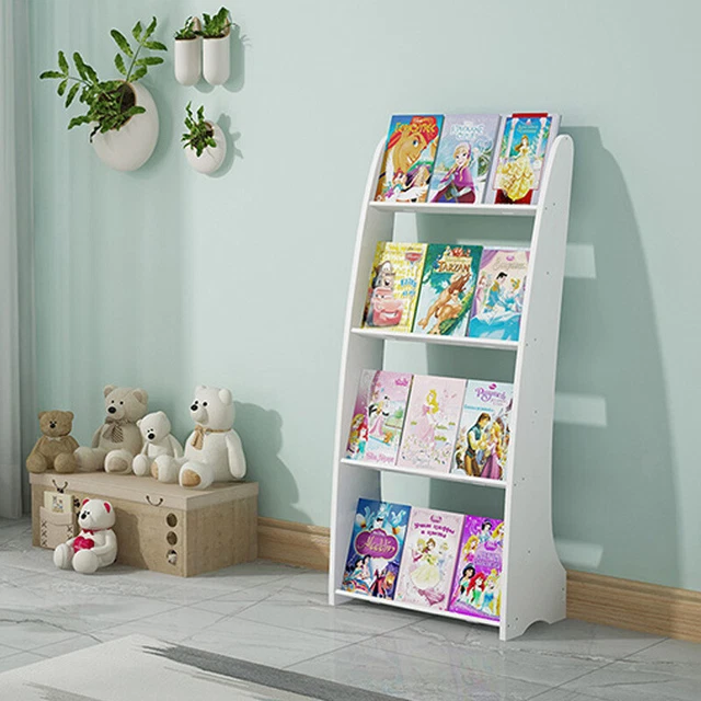 LARGE FLOOR-STANDING BOOK Rack Display Rack 4-Tier Magazine Rack ...