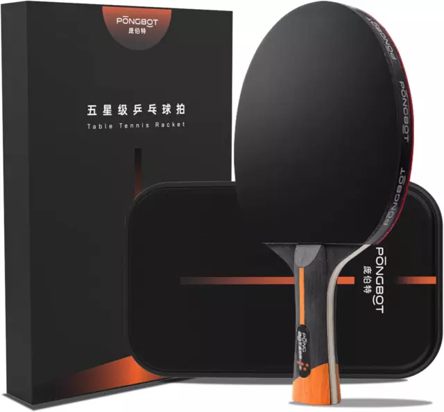 FIVE-STAR PING PONG Paddle, Professional Level Table Tennis Racket with ...