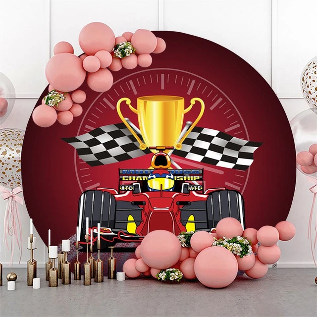 RACING CAR THEME Red Circle Backdrop Kit For Birthday $37.87 - PicClick AU