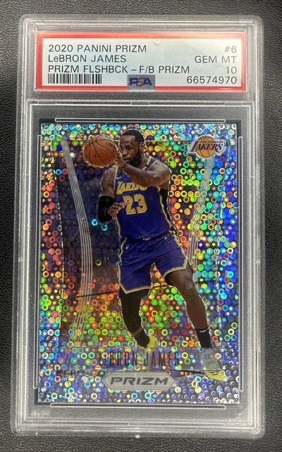 2020 PANINI PRIZM Flashback LeBRON JAMES F/B Prizms #6 PSA 10 GEM MINT ...