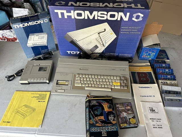 TO7/70 THOMSON VINTAGE Boîte Fonctionnel Retrogaming Oldies Ordinateur ...