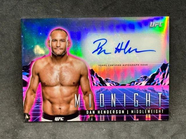 2024 TOPPS UFC Midnight Dan Henderson Horizon Signatures autografo SP ...