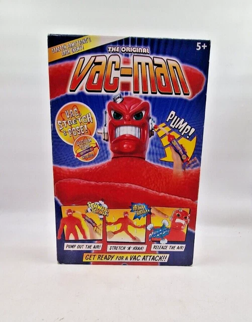 VAC MAN THE Original Stretch Armstrong Red Toy Figure Hasbro With Pump ...