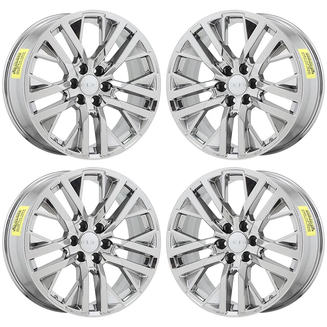 22& GMC SIERRA 1500 Yukon Bright Chrome wheels rims Factory OEM 5903 ...