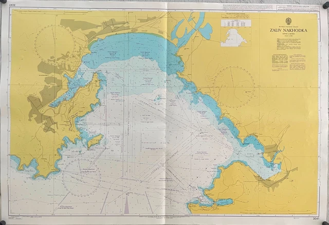ADMIRALTY 3041 RUSSIA Pacific Coast Zaliv Nakhodka Map Chart Nautical ...
