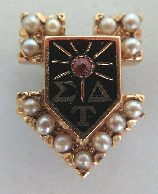 USA FRATERNITY PIN Sigma Delta Tau. Made In Gold 14K. Marked.1396 $277. ...