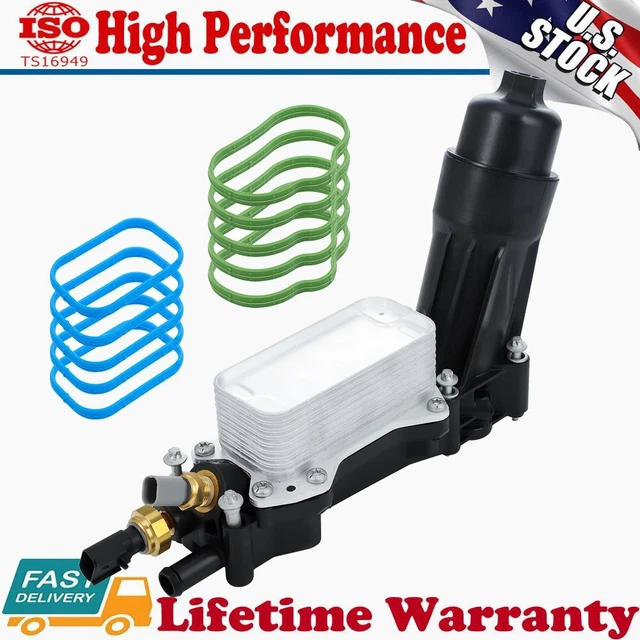 OIL FILTER ADAPTER Housing & Intake Seals For 2014-2016 Jeep Cherokee w ...