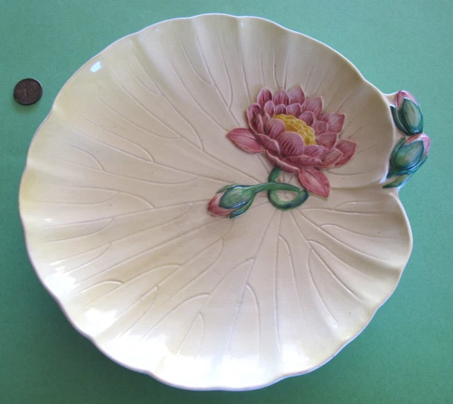 CARLTON WARE AUSTRALIAN Design Pottery Pink Water Lilly Flower Dish $39 ...