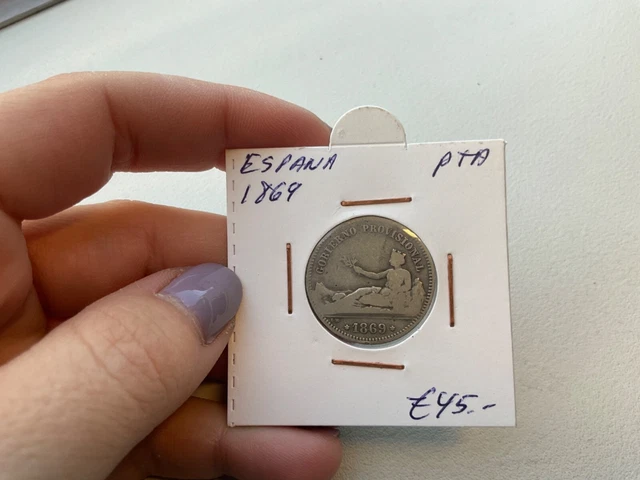 1 PTAS PESETEN Münze Spanien 1869 200 Piezas en Collectible Coin ...