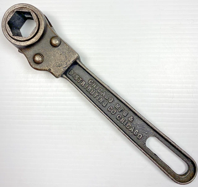 VINTAGE CHICAGO MFG & Distributing Co Rachet & Socket Pat. 1914 Chicago ...