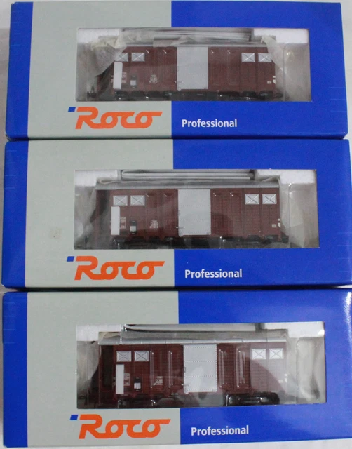 ROCO HO 3ER Set gedeckte Güterwagen der SBB, Artikelnr. 47500 EUR 42,28 ...