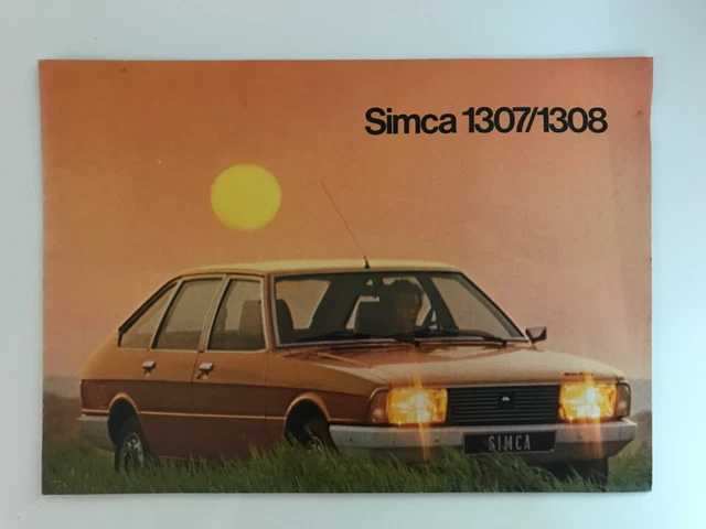 BROCHURE DEPLIANT publicitaire de concession simca 1307 1308 EUR 10,00 - PicClick IT