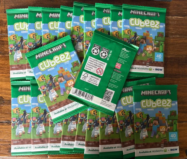 20 X WOOLWORTHS Minecraft Cubeez Unopened Packs 2025 $15.00 - PicClick AU