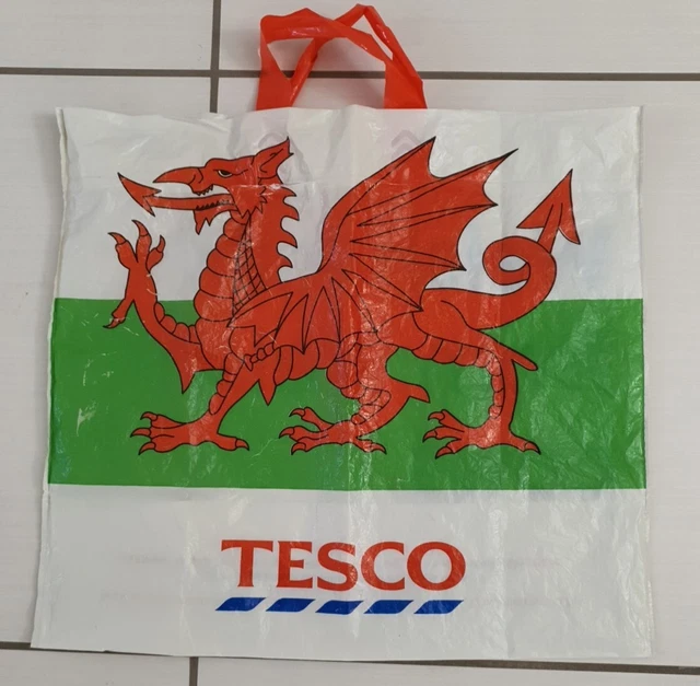 TESCO RED DRAGON Welsh Carrier Bag £5.50 - PicClick UK
