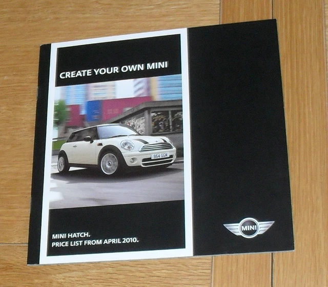 MINI HATCHBACK PRICE List & Options Brochure - 2010 Mini One Cooper D ...