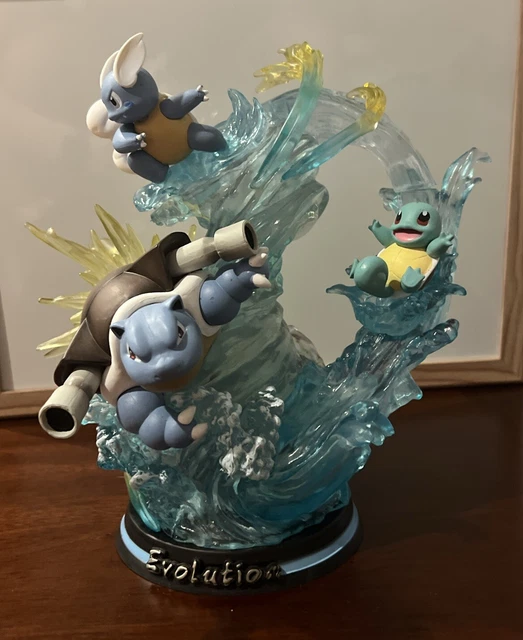 FIGURINE STATUE POKÉMON Squirtle Wartortle Blastoise Evolution 9" EUR ...