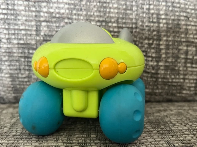 ELC GREEN BLUE Alien Space Push Along Moon Buggy Toy Very Good ...