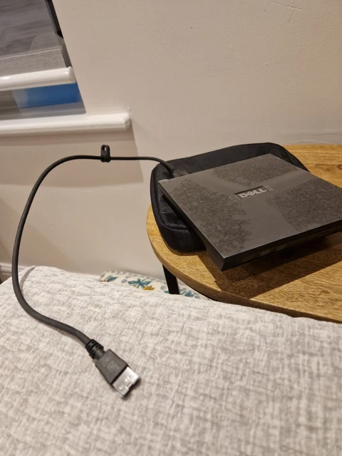 DELL EXTERNAL LAPTOP eSATA DVD-RW Drive with Case & Cable PD02S ...