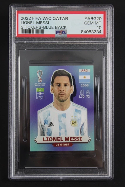 LIONEL MESSI PSA 10 / Sticker Panini World Cup Qatar 2022 / #ARG20 EUR ...