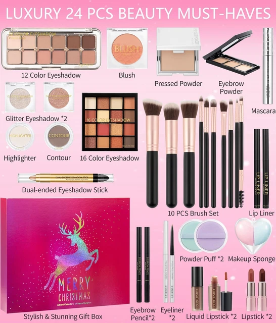 MAKEUP BEAUTY ADVENT Calendar 2025, 24 Days Christmas Countdown ...