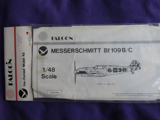 FALCON - MESSERSCHMITT Bf 109B/C in 1/48th scale £5.00 - PicClick UK