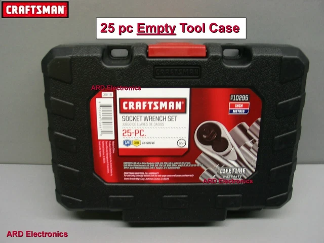 CRAFTSMAN 25 PC *Empty* Socket Set Storage Case 3/8" and 1/4" Drive ...