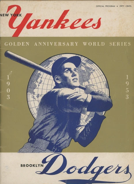 1952 NEW YORK Yankees Brooklyn Dodgers World Series programme Mantle ...