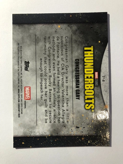 2025 TOPPS CHROME Marvel Studios - Thunderbolts Congressman Gary #T*-8 ...