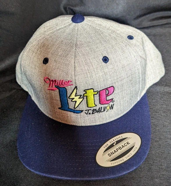 *NEW* MILLER LITE Hat J Balvin The Classics Snapback Yupoong Since 1974 ...