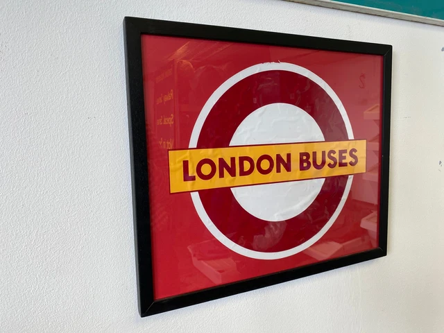 LONDON TRANSPORT BUS Roundel (Framed) £35.00 - PicClick UK