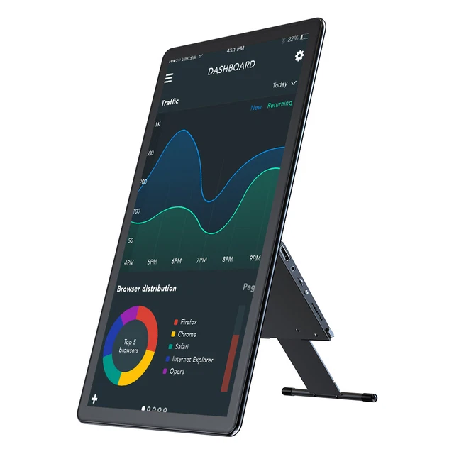 TOUCHSCREEN 15.6& 1080P Portable Monitor Vertical Display with HDMI USB ...