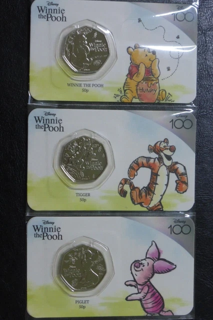 DISNEY WINNIE THE Pooh 50p BUNC Coin Set £29.95 - PicClick UK