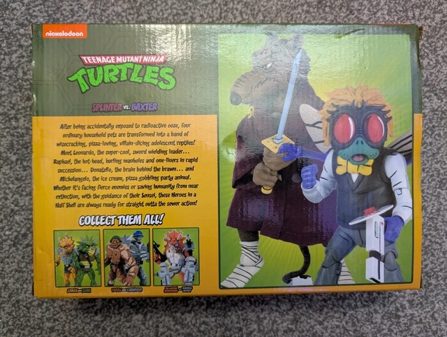 NECA TEENAGE MUTANT Ninja Turtles Splinter And Baxter Action Figures ...