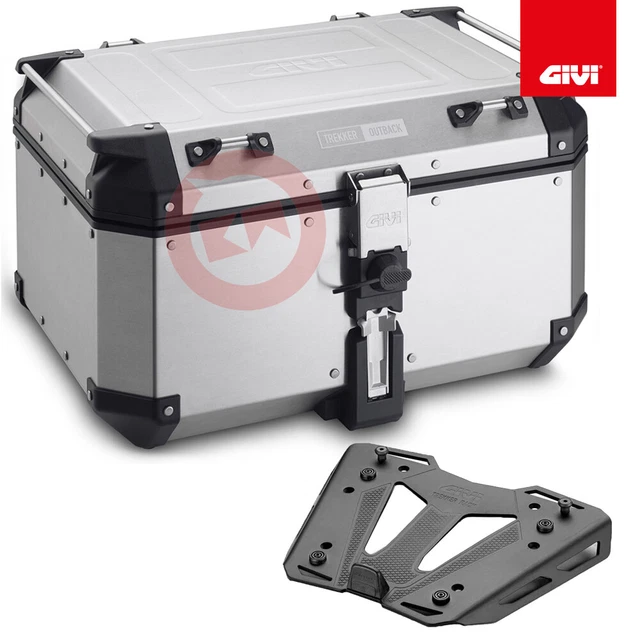 GIVI TOP-CASE OUTBACK 58L OBKN58A + Set Plaque SR5129 M8B BMW F 750 GS ...
