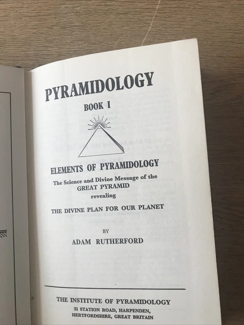 ESOTERIC ADAM RUTHERFORD PYRAMIDOLOGY 4 Volumes 1970s Christian ...
