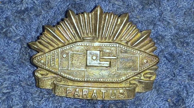 WW2 AUSTRALIAN ARMY Tank Corps Cap Badge - Reproduction Aif / Amf Pin ...