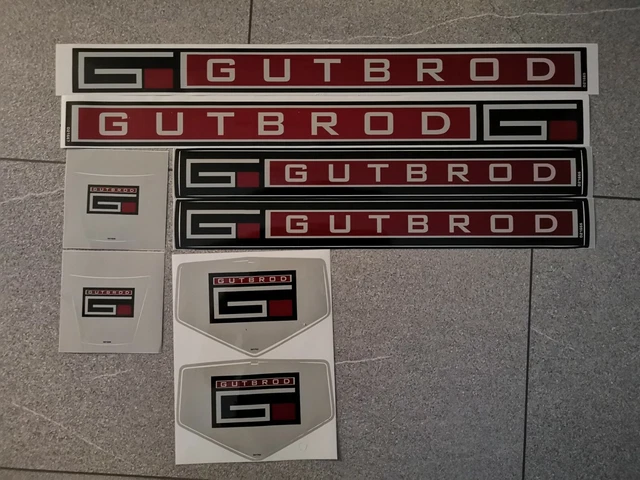 GUTBROD AUFKLEBER SET Rasenmäher Traktor Aufsitzmäher Dekor Terra EUR ...