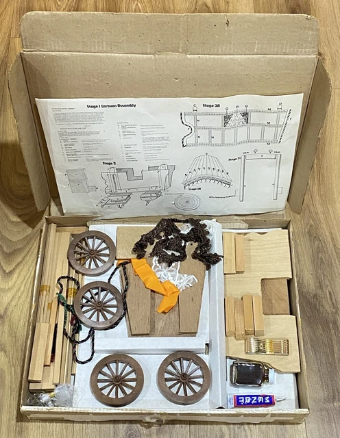 DIY GYPSY CART Model Kit Large Wooden Romany Caravan Craft Unassembled ...