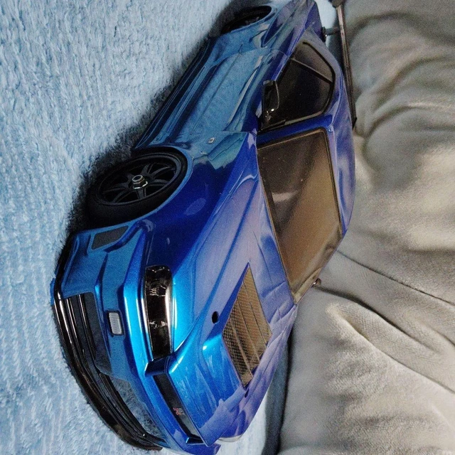 TAMIYA R34 SKYLINE Z-Tune Metallic Blue Painted RC Body Shell Drift ...
