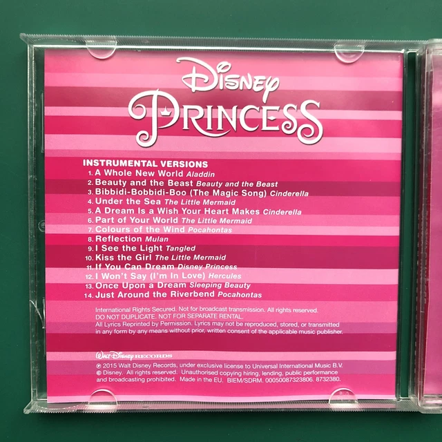 DISNEY PRINCESS SING-ALONG Animated Film Soundtracks CD Aladdin Mulan ...