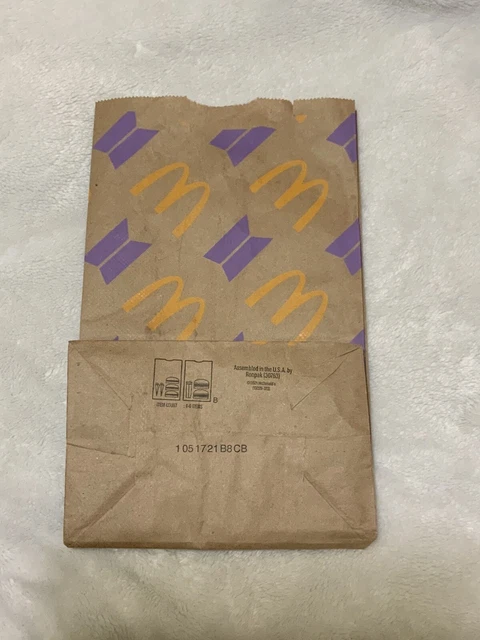MCDONALDS LOGO THE BTS Meal Limited Edition Exclusive Paper Bag Mcd £16 ...