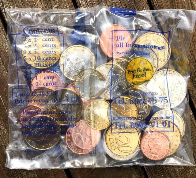 MÜNZEN COINS EURO Starterkit Luxemburg Letzeburg 2002 ungeöffnet 12,40 ...
