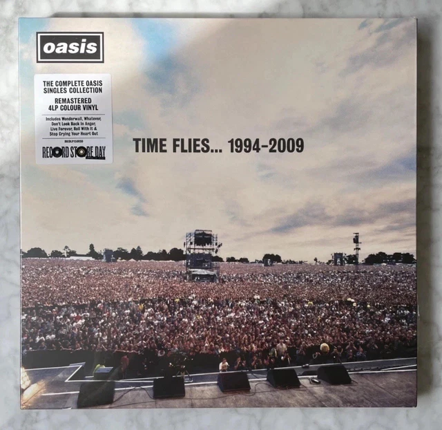 OASIS TIME FLIES.. 1994-2009 4 x coloured vinyl LP box Record Store Day ...