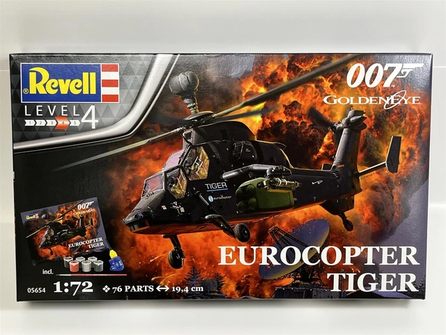 JAMES BOND 007 Goldeneye Eurocopter Tiger 1:72 Model Kit Revell 05654 ...
