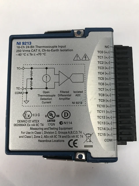 NATIONAL INSTRUMENTS NI 9213 16-Channel Thermocouple Input Module £ ...