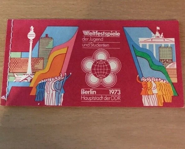 BRIEFMARKENHEFT &WELTFESTSPIELE DER Jugend und Studenten" selbstklebend ...