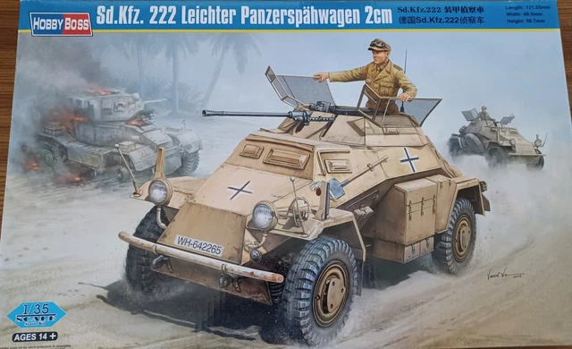 1:35 HOBBY BOSS 82442 Sd.Kfz.222 Leichter Panzerspähwagen 2cm EUR 31,50 ...