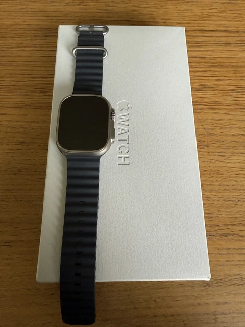 APPLE WATCH ULTRA Titanium Case 49mm Midnight Ocean Band, £350.00 ...