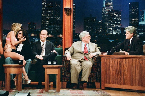 ADULT FILM ACTRESS Janine Lindemulder On Leno 1995 Old Television Photo ...