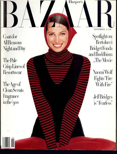 HARPER'S BAZAAR MAGAZINE November 1993 * CHRISTY TURLINGTON cover ...